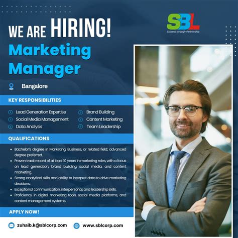 Sbl On Linkedin Hiring Sblcorp Hiring Marketing Hiringjobs