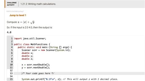Writing Math Calculations Compute Ex If The Input Is Then