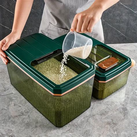 Rice Bucket Clear Large Capacity Cereal Container Moisture Temu