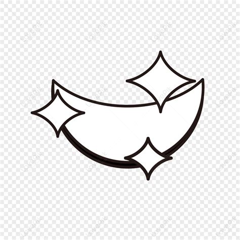스케치 문 클립 아트 흑인과 백인 Png 일러스트 무료 다운로드 Lovepik