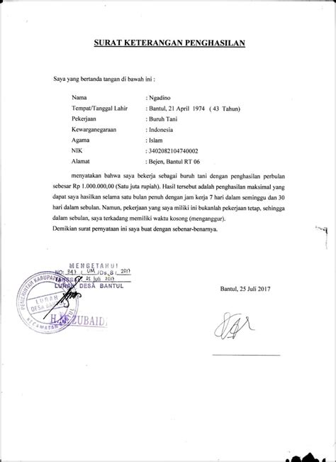 Contoh Surat Pernyataan Pemanggilan Orang Tua Untuk Sekolah Surat