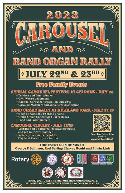 Rotary Carousel And Band Organ Rally And 100th Anniversary Jc Carousel