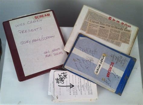 Scream Original Scriptrevised Pagesproduction Notescall Sheets