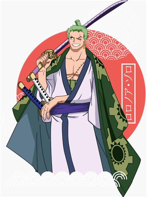 Roronoa Zoro Wano Country Arc Sticker For Sale By Leofowler Redbubble