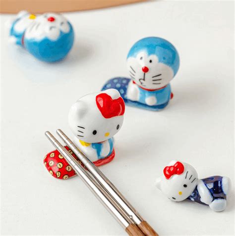 캐릭터 수저 받침대 젓가락 포크 세라믹 도자기 받침 에이블리