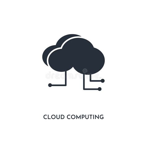 Cloud Computing Icon Simple Element Illustration Isolated Trendy Filled Cloud Computing Icon