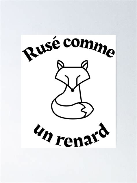 Rusé comme un renard classique Poster for Sale by Hsiusodsi Redbubble