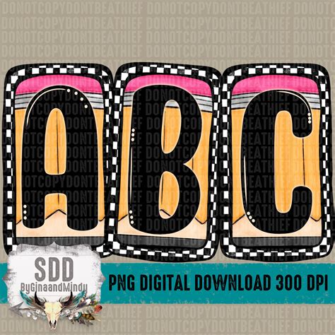 school checkered alpha letters 1 set uppercase only sddbyginaandmindy