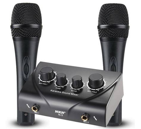 Миксер пулт караоке с 2 микрофона и ехо ефекти