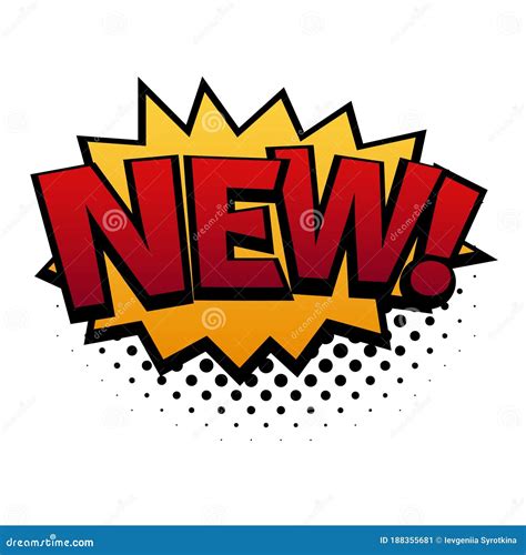 Comic Lettering New Comic Speech Bubble With Emotional Text New Stock