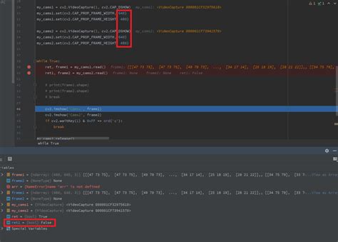 Opencv Error Reading From 2nd Usb Camera When Setting Identical Frame
