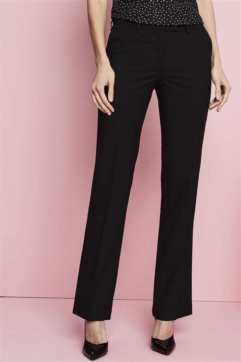 Womens Qualitas Bootleg Trousers Black Simon Jersey