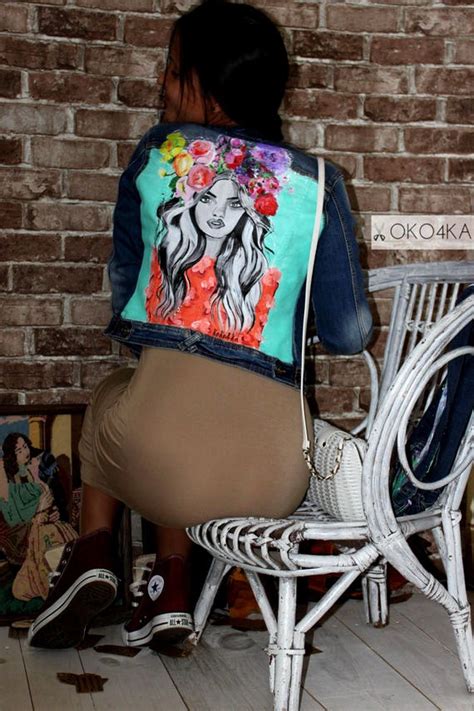 Custom Denim Jacket Jacket Hand Painted Unique Denim Etsy