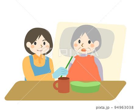高齢者 口腔ケア ベッドのイラスト素材 94963038 PIXTA