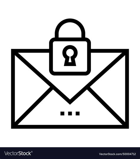 Secure Mail Icon Royalty Free Vector Image VectorStock