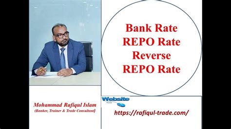 Bank Rate Repo Rate And Reverse Repo Rate Youtube