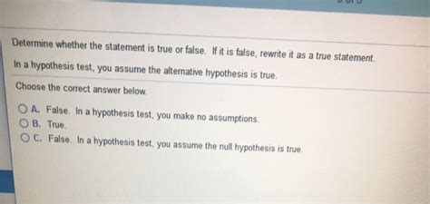 Solved Determine Whether The Statement Is True Or False If