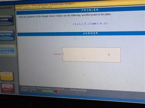 Solved Find The Perimeter Of The Triangle Whose Vertices Are