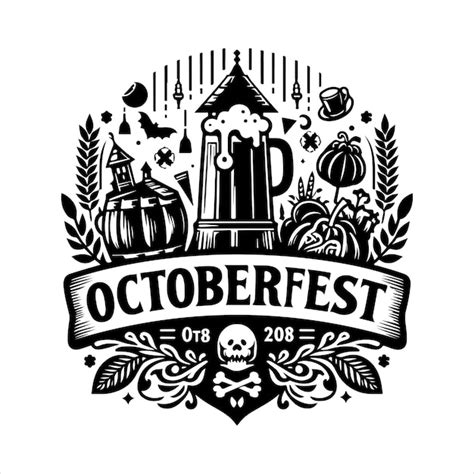 Octoberfest Silhouette Vector Octoberfest Day Silhouette Illustration