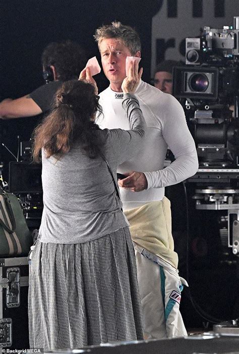 Brad Pitt 60 Shows Off His Stunning Buff Physique Filming F1 Movie In
