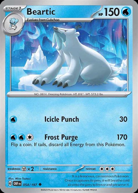 Beartic Sv3 54 Pokemoncard