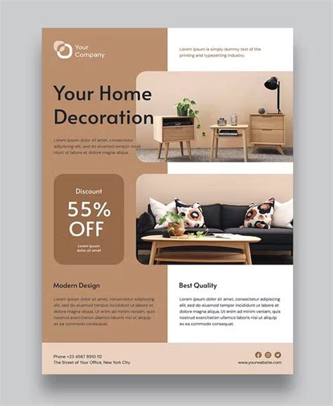 Home Decoration Flyer Template Psd