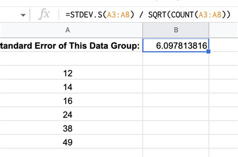 How To Calculate Standard Error In Google Sheets Sheets For Marketers