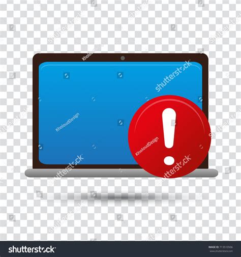 Laptop Warning Stock Vector Royalty Free 713510506 Shutterstock