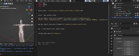 Python Script To Add Armature To Outfitobj Python Support