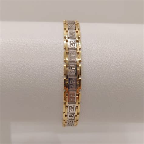 Bratara Dama Din Aur Galben Si Alb De14k Ju Bijoux