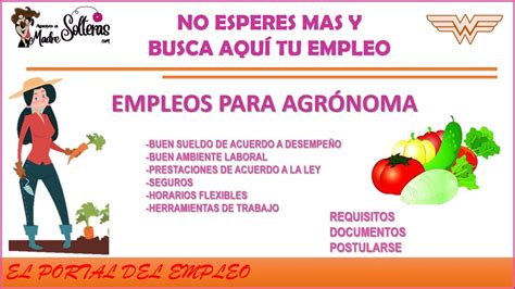 Agrónoma Bolsa de trabajo 2022 2023 Vacantes y Empleo Beneficios