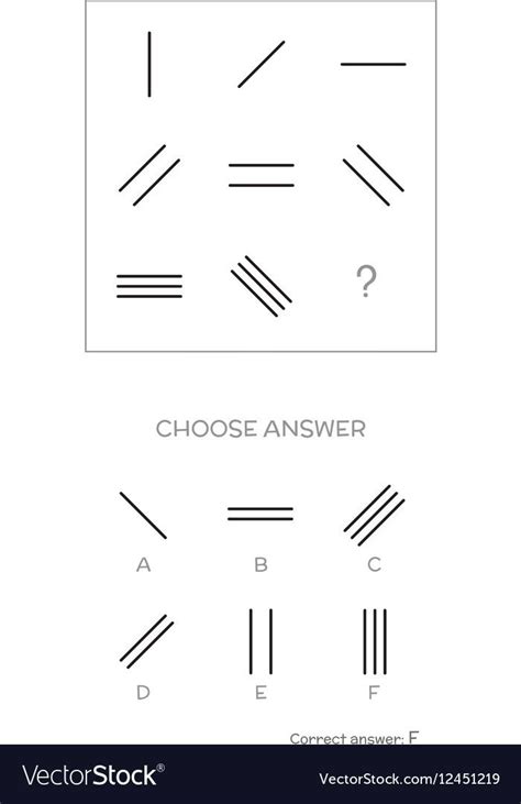 IQ Test Choose Correct Answer Logical Tasks Composed Of Geometric