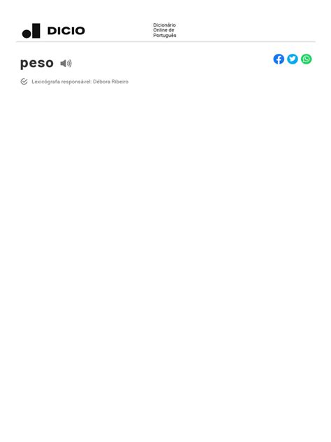 01peso Dicio Dicionário Online De Português Pdf Português