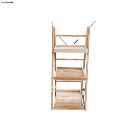 จัดส่งจากประเทศไทยชั้นวางของ ไม้สัก พับได้ ขนาด 70 ซม Impplaydoshop3 Thaipick