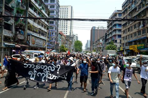 Protest In Yangon Ahead Of Regional Summit On Myanmar Crisis