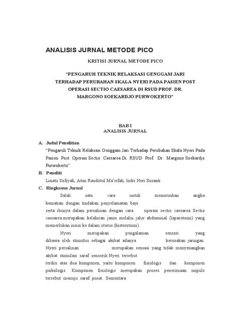 Analisis Jurnal Metode Pico Pdf