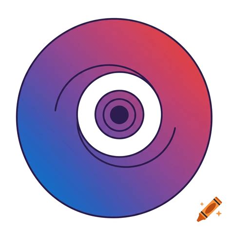 A Modern Abstract Circular Logo Design With Bands Of Red Orange Purple And Blue On Craiyon