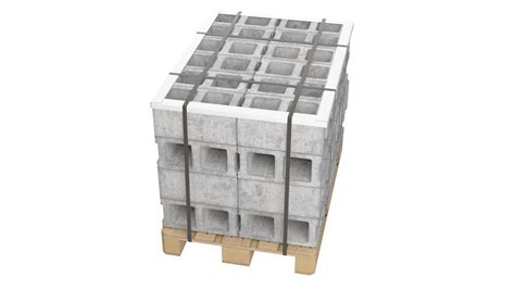 Cinder Block Pallet 3d Turbosquid 2014359
