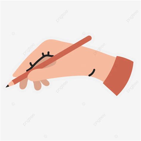 연필 스티커로 손으로 쓰기 벡터 손 필적 상표 Png 일러스트 및 벡터 에 대한 무료 다운로드 Pngtree
