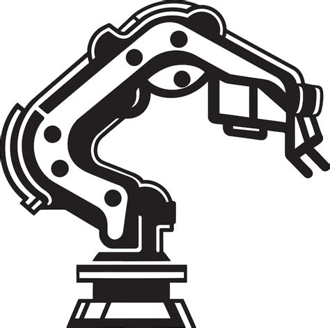 Futuristic Vector Art Of A Robotic Arm With Focus On Modern Engineering