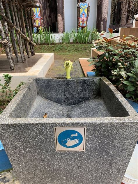 The Lavatory In Front Of West Papua Pavilion Anjungan In Taman Mini