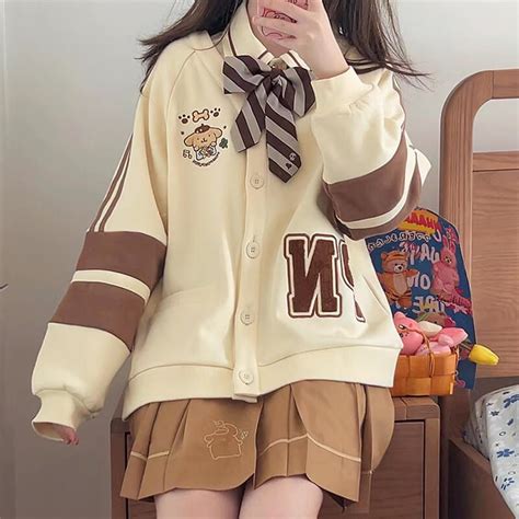 Pompompurin Jersey Varsity Jacket Kawaiienvy
