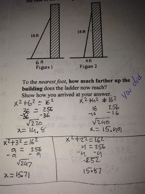 Pythagorean Theorem And Ladders Math Mistakes