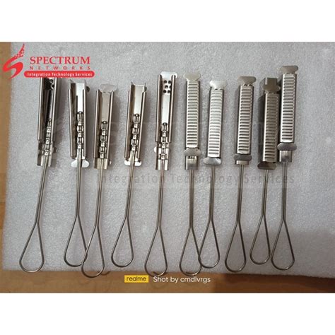 Ftth High Tension Flat Cable Fitting Fiber Optic P Clamp Drop Cable