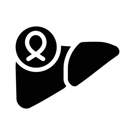 Liver Cancer Glyph Icon Vector Illustration Sign 17318050 Vector Art At