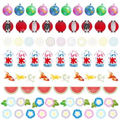 夏の風物詩罫線ライン イラスト素材 2538955 フォトライブラリー Photolibrary