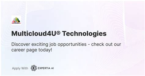 Multicloud4u® Technologies Career Page Jobs