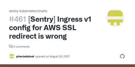 Sentry Ingress V1 Config For Aws Ssl Redirect Is Wrong · Issue 461 · Sentry Kubernetescharts