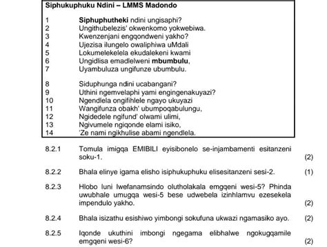 Lticolumn2lsiphukuphuku Ndini Lmms Madondo 1 Studyx