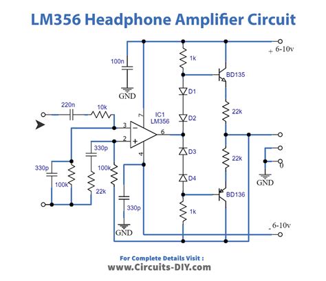 High Power Headphone Amplifier Circuit